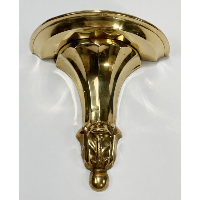 Vintage Brass Wall Shelf | Chairish