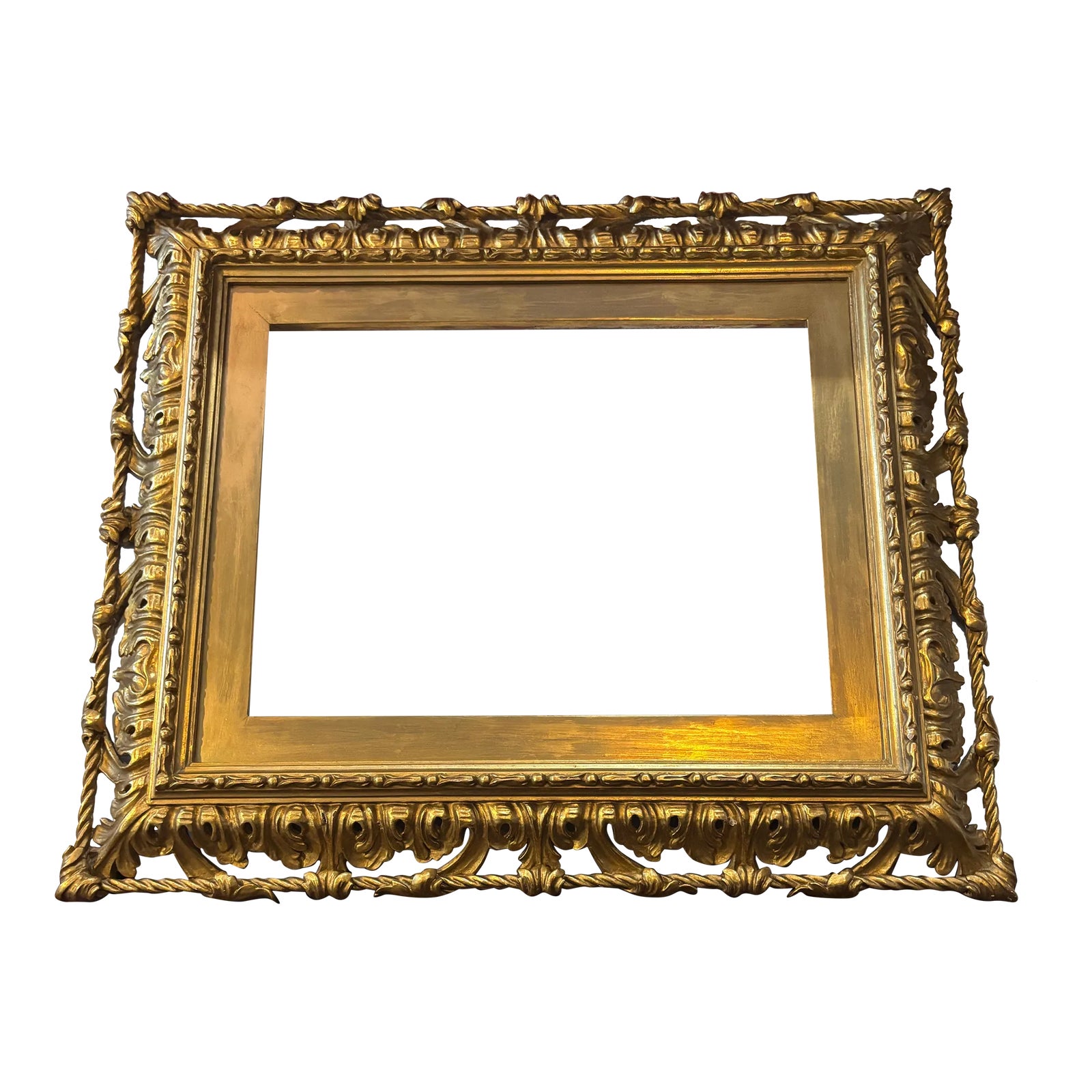 Antique Victorian Gilt Wood and Gesso Rococo Gilt Frame | Chairish
