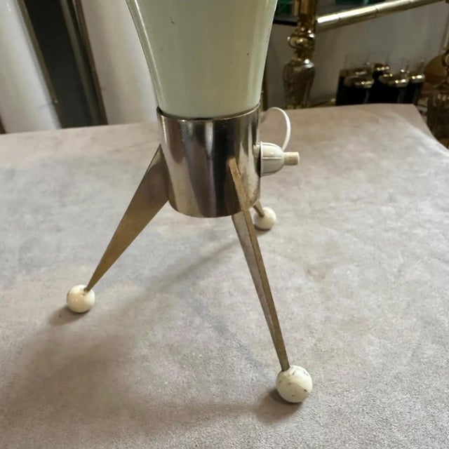 1960s Stilnovo Style Mid-Century Modern Aluminum and Brass Sputnik Desk ...