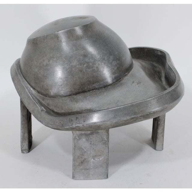 Vintage Industrial Aluminum Hat Block | Chairish