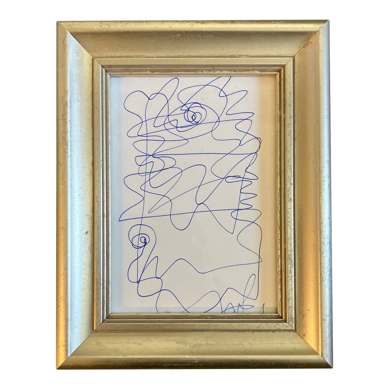 1980s Original Wayne Cunningham Abstract Pen and Ink Drawing | Chairish