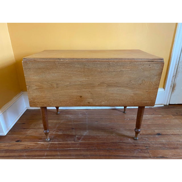 Antique Drop Leaf Table With Drawer | Chairish