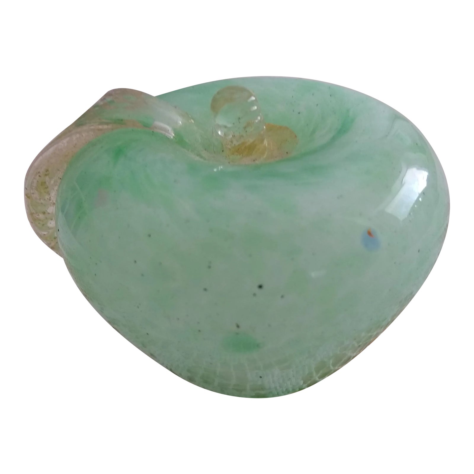 Vintage Murano Apple Shaped Paper Weight | Chairish