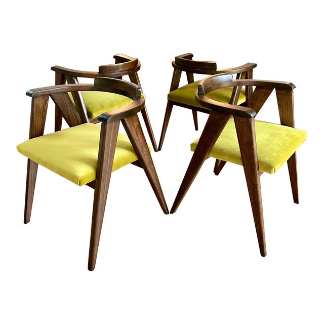 1950s Compass Style Chairs - Set of 4 | Chairish
