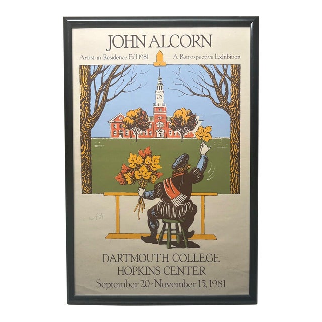 Rare John Alcorn Dartmouth College Artist in Residence Signed ...