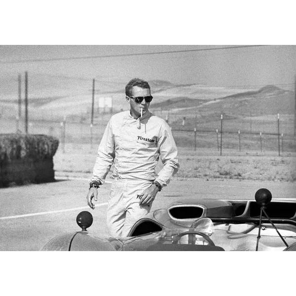 Steve McQueen With His Lola Race Car in 1966 (24x20 Print) | Chairish