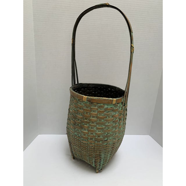 Vintage Asian Chinoiserie Decor and Storage Basket | Chairish