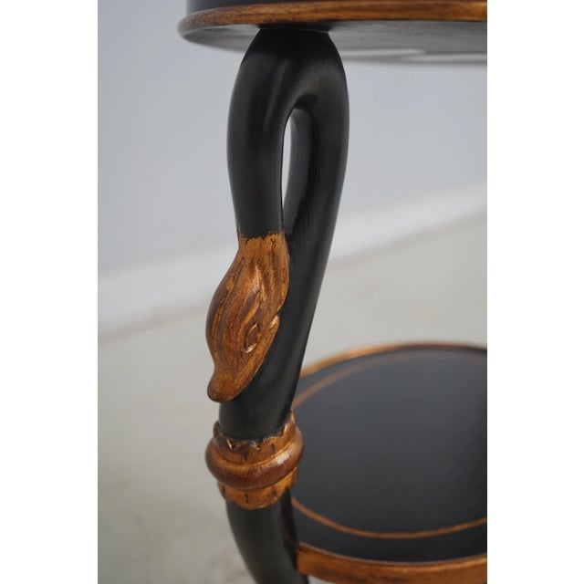 Pair William Switzer Regency Style Swan End Tables | Chairish