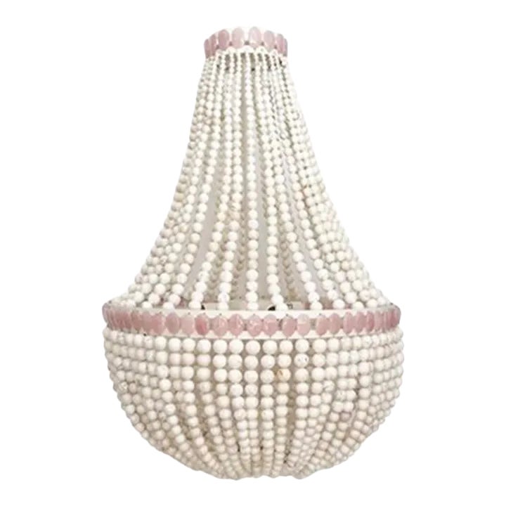 Samantha Empire Chandelier in White Turquoise and Rose Quartz by ...