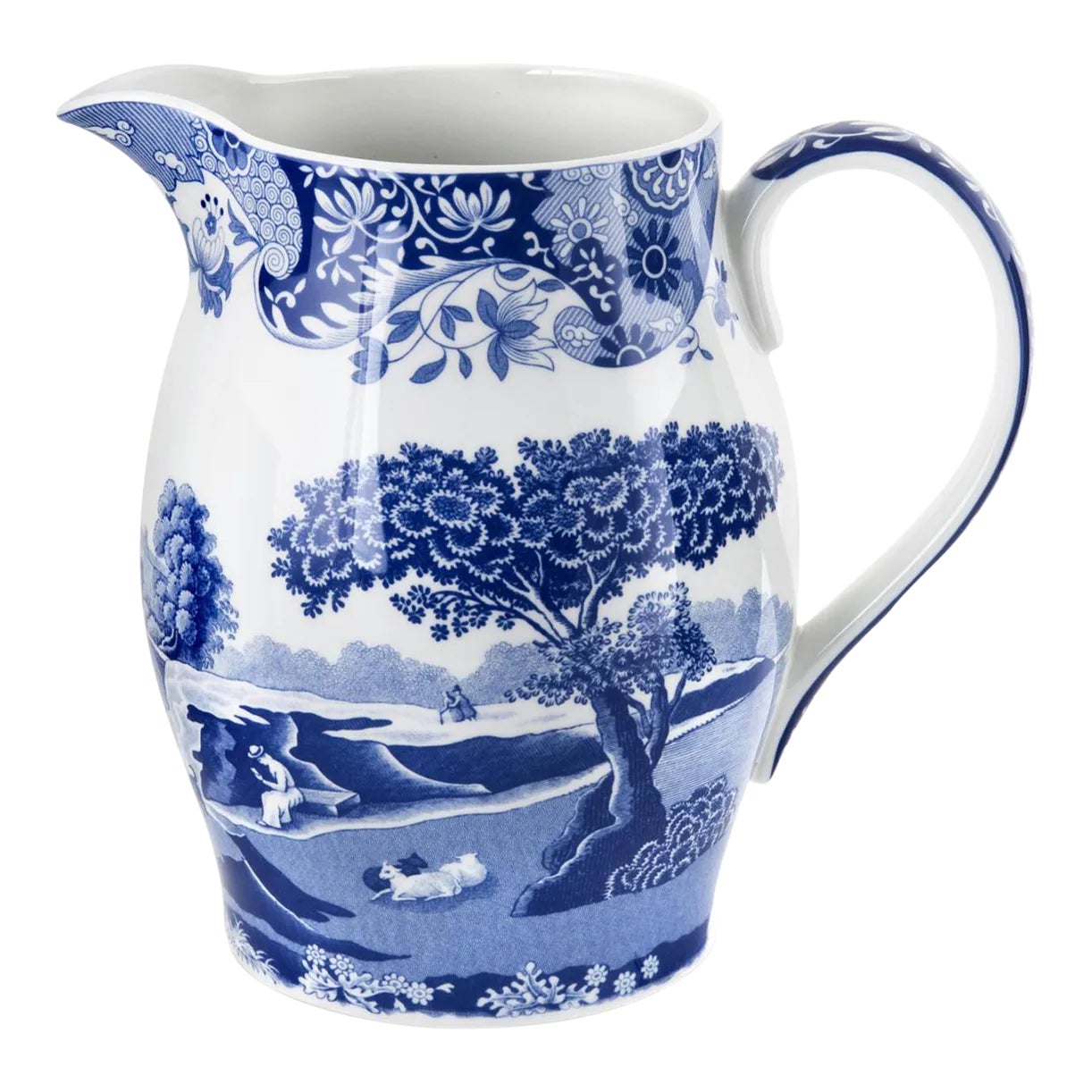 Spode Blue Italian 68 oz. Pitcher | Chairish