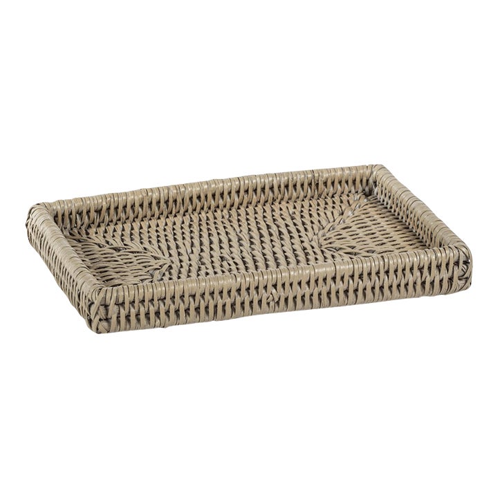 Langsa Rattan Woven Tray, Small, Light Wash Natural | Chairish