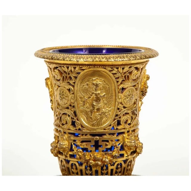 Late 19th Century Louis Constant Sévin & F. Barbedienne Ormolu and Blue ...