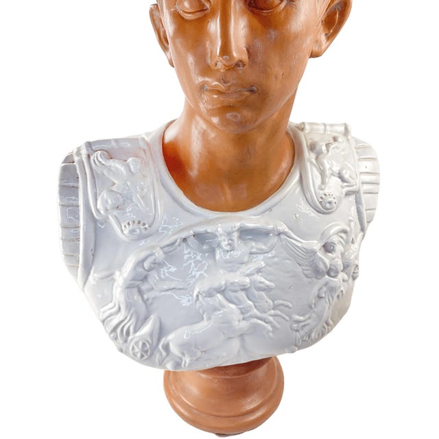 Late 20th Century Modern Bust of a Roman Soldier | Chairish