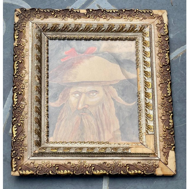Original Painting Watercolor by Antonio Romano Blackbeard the Pirate in ...