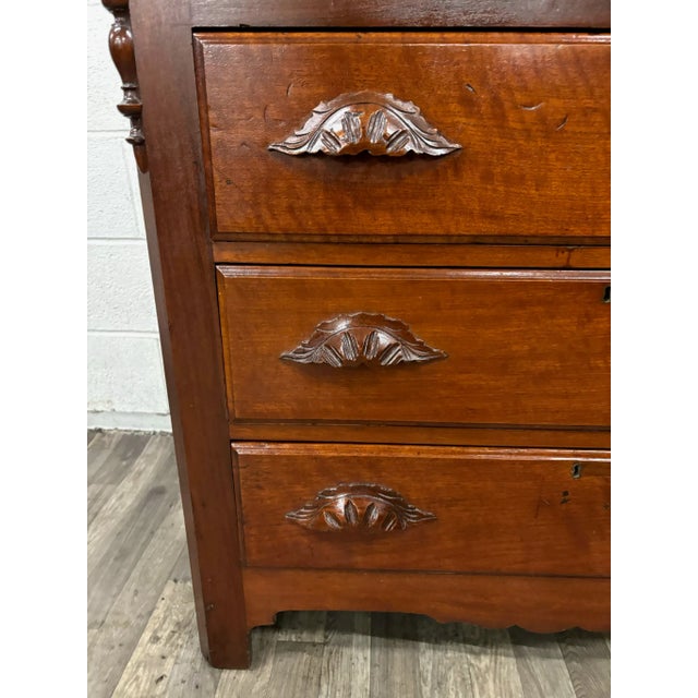 Antique Victorian Eastlake Marble Inlay Gentleman s Dresser Commode Chairish