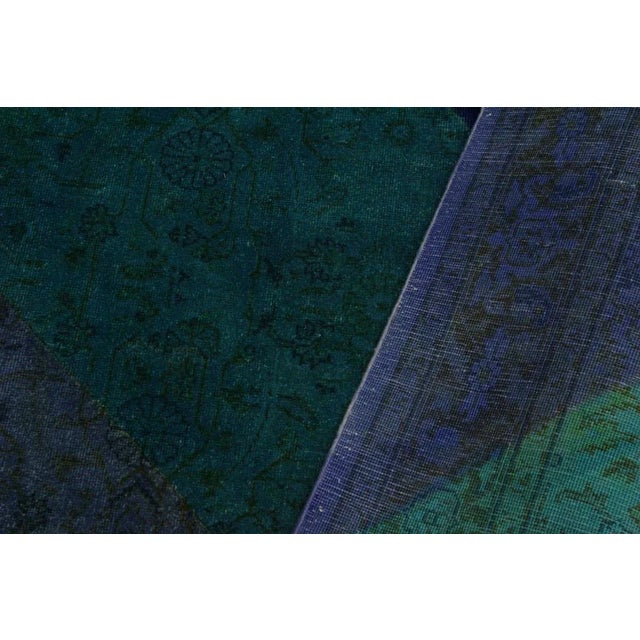 Boho Chic Overdyed Color Reform Blue/Green Area Rug - 4'1 X 6'0 | Chairish