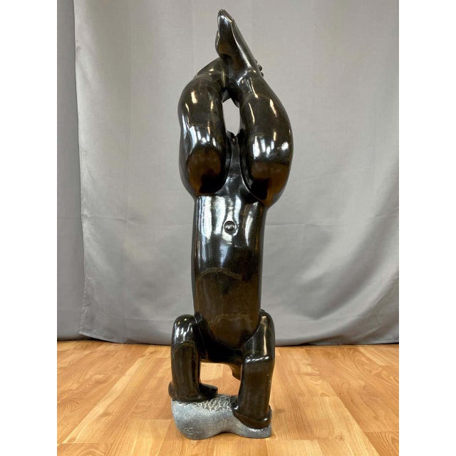 Gedion Nyanhongo “Exercising”, Large Shona Springstone Sculpture, 1990s ...