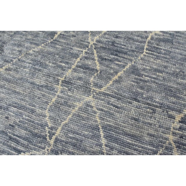 Moroccan 8′ X 10′ Gray Wool Hand-Knotted Area Rug | Chairish