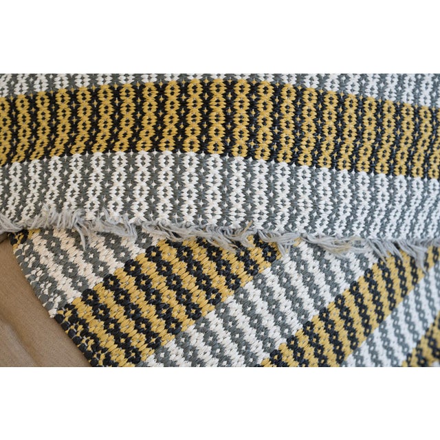 Handwoven Reversible Vintage Swedish Plastic Rug by Scandinavian Made ...