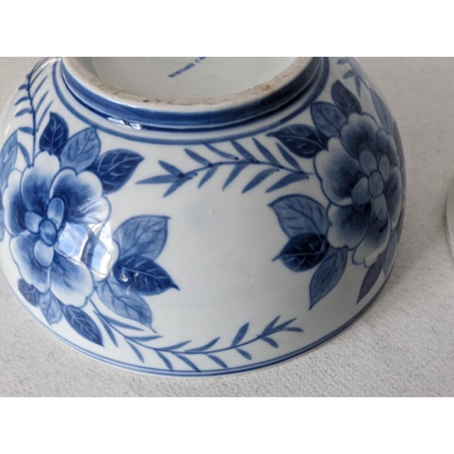 Late 20th Century Blue & White Flower Crocus Frog by Bernard Carant ...