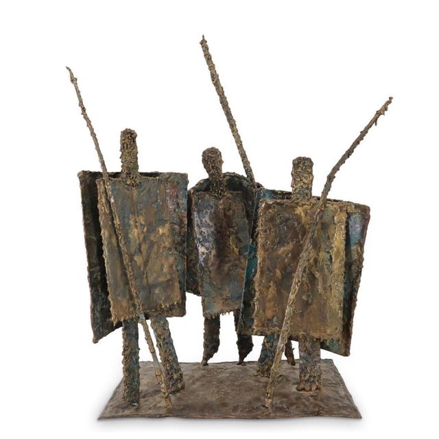 Brutalist Vintage Midcentury Modern Torch Cut Statue by D. Balaman of ...