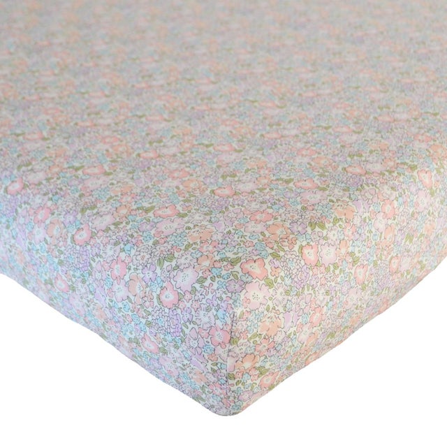 Coco & Wolf Fitted Sheet made with Liberty Fabric Michelle Lilac, King ...