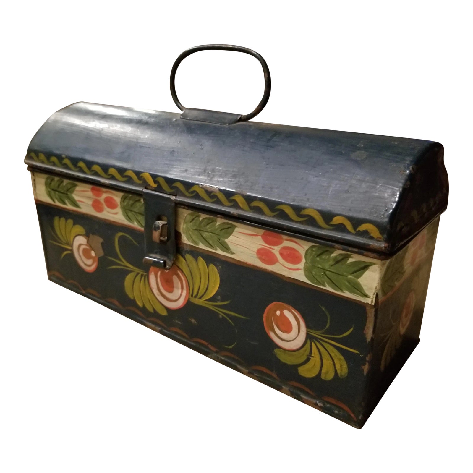Antique American Painted Tole Box | Chairish