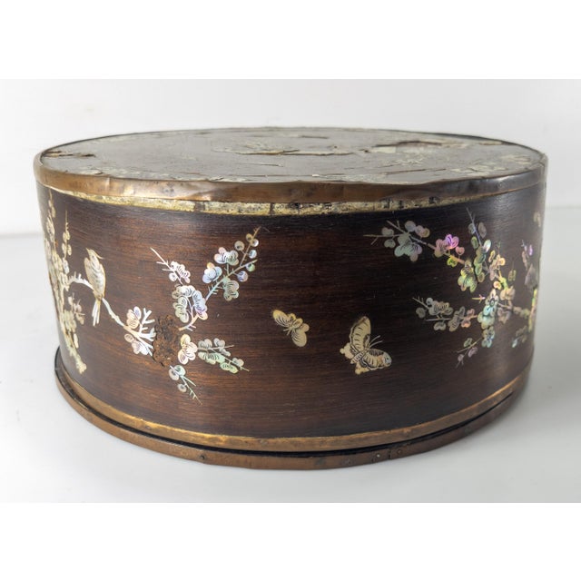 19th Century Asian or Chinese Inlaid Rosewood Mother of Pearl or ...