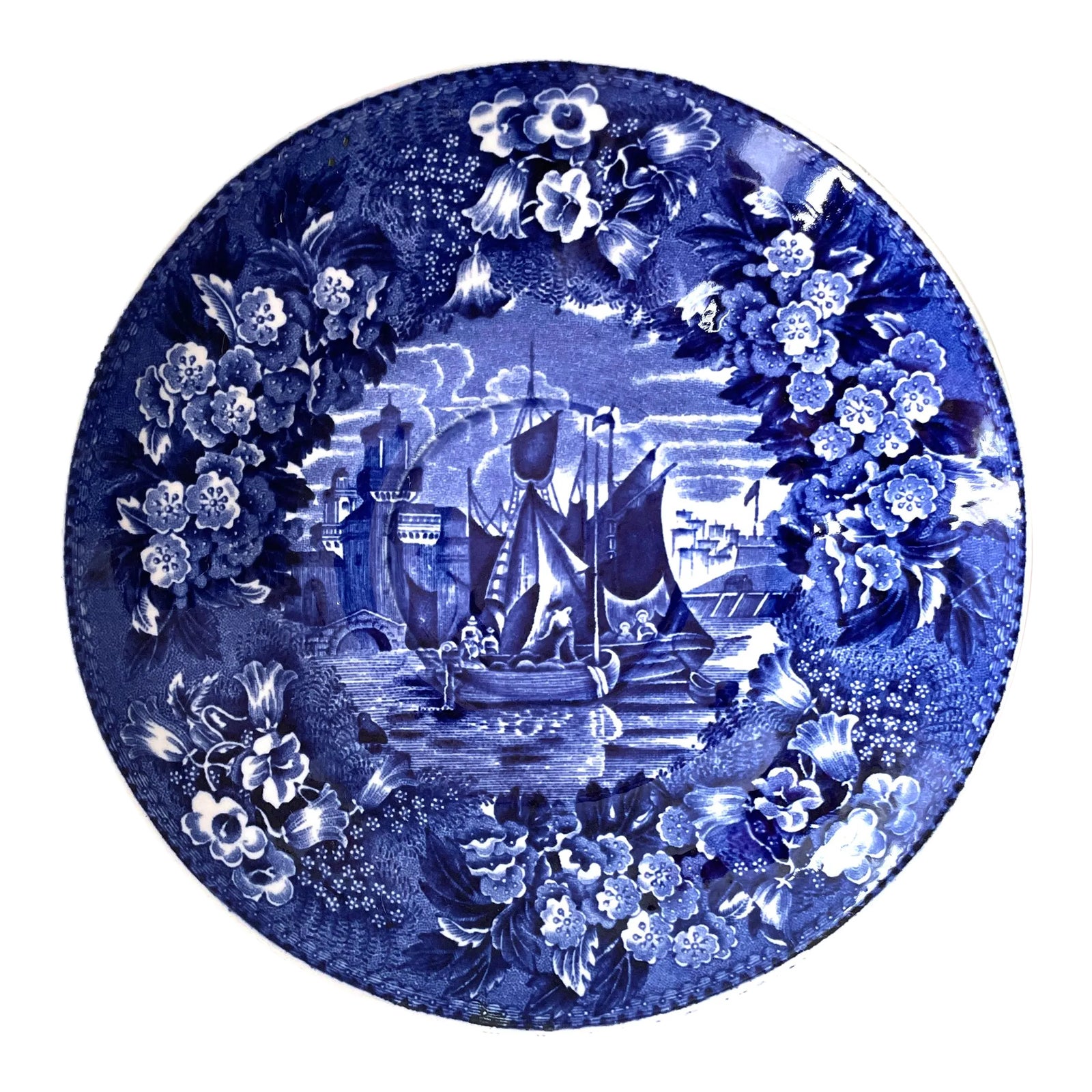 Wedgwood Blue & White Transferware Plate - Ferrara - Etruria England ...