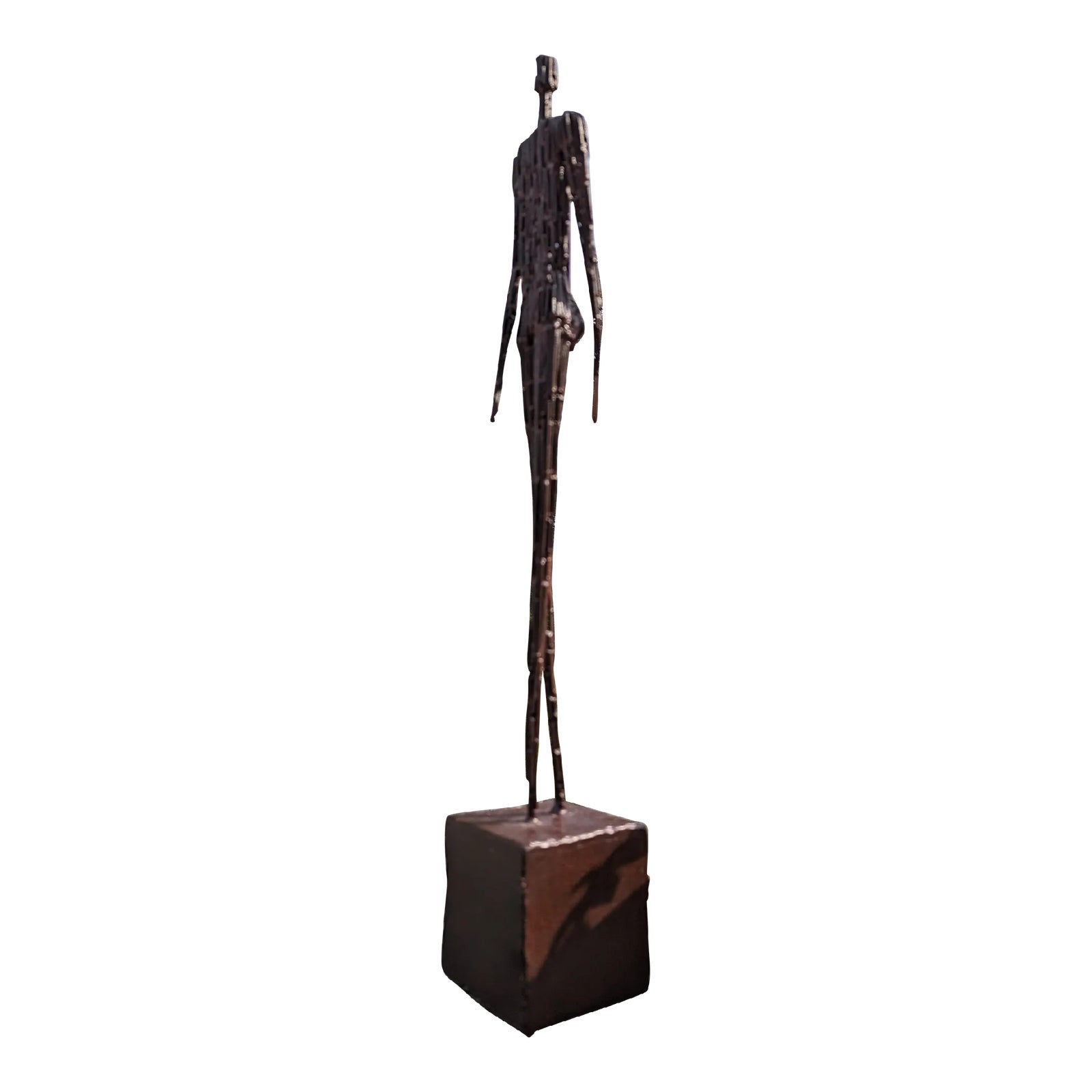 1970s Brutalist Metal Nail Man Figurative Sculpture | Chairish