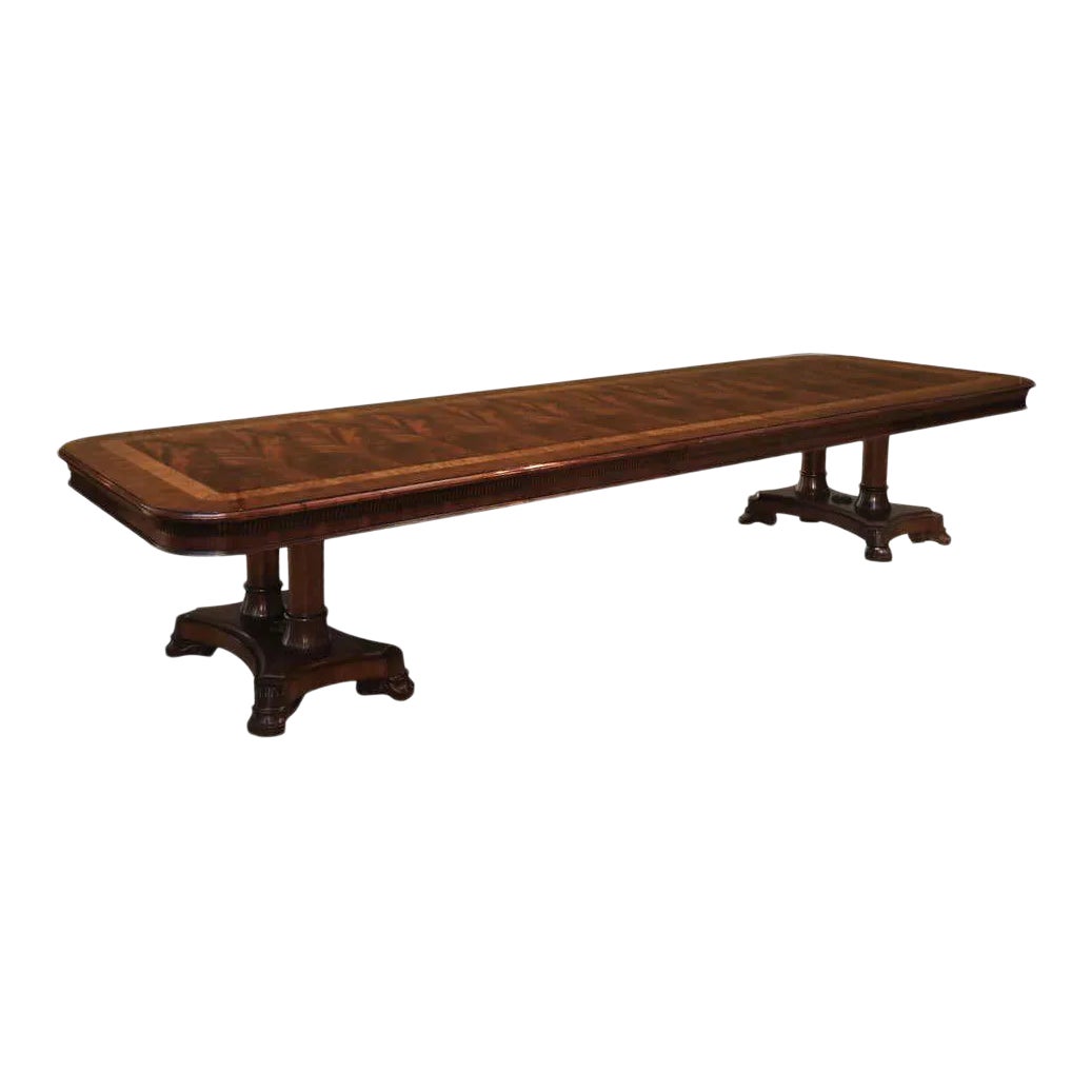Leighton Hall Regency Mahogany Dining Table - Made-To-Order | Chairish