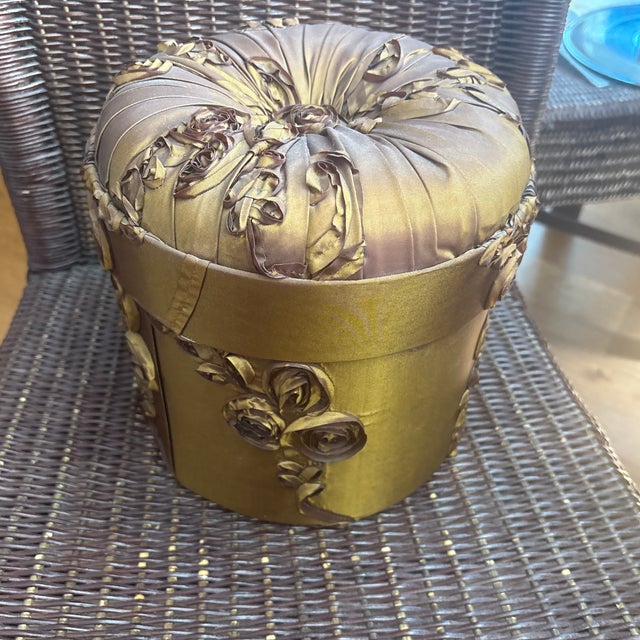 Silk Taffeta Covered Hat Box | Chairish