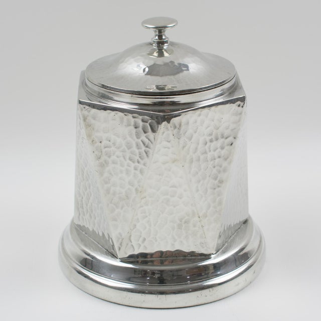 English Art Deco Pewter Tea Caddy Box | Chairish