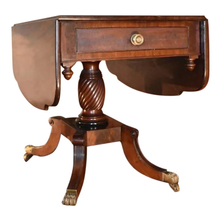 Early 19th Century New York Federal Breakfast Table | Chairish