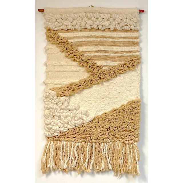 Woven Oaxaca School Abstract Fiber Art Tapestries - a Pair | Chairish