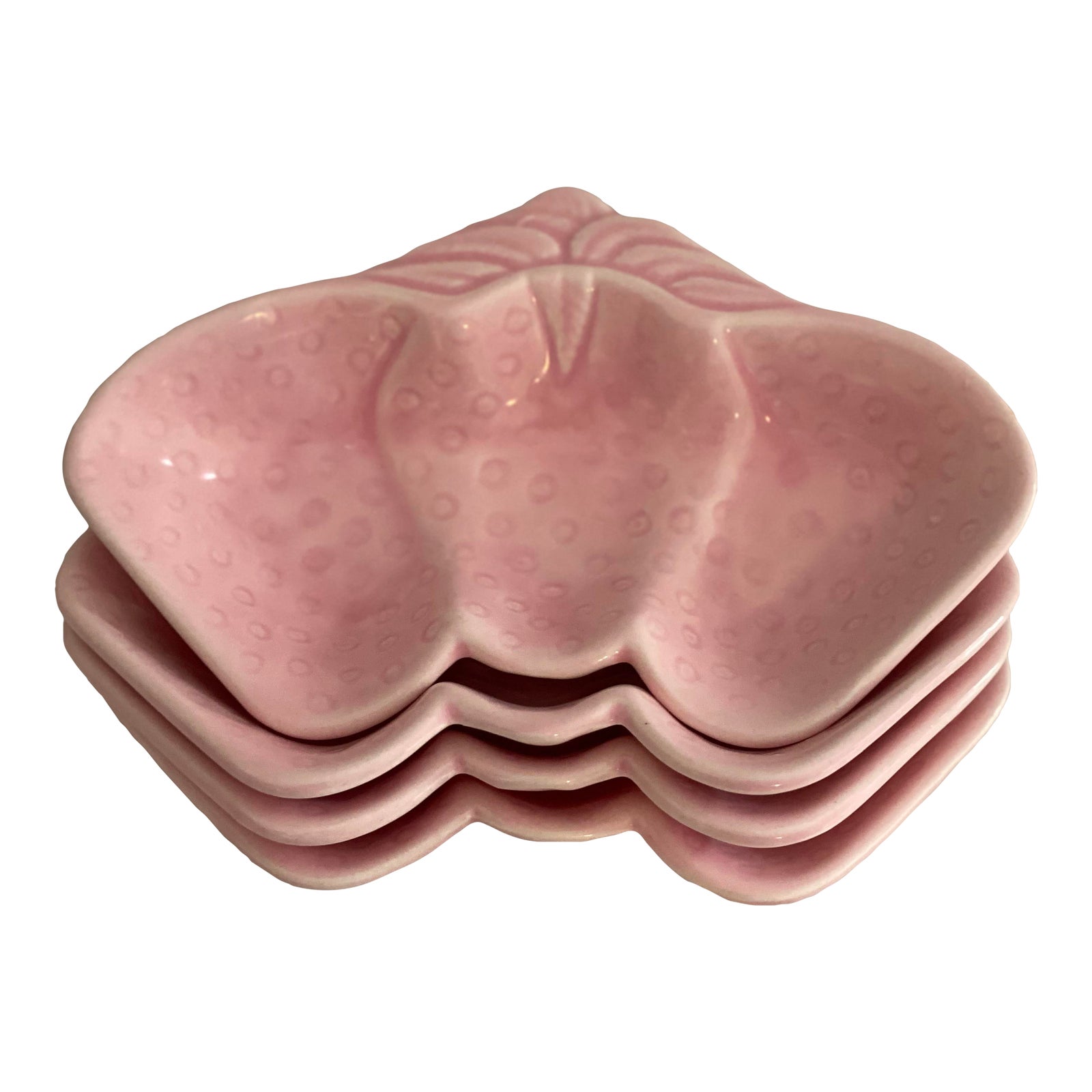 Late 20th Century Belmar Pottery- California Pink Strawberry Dishes ...