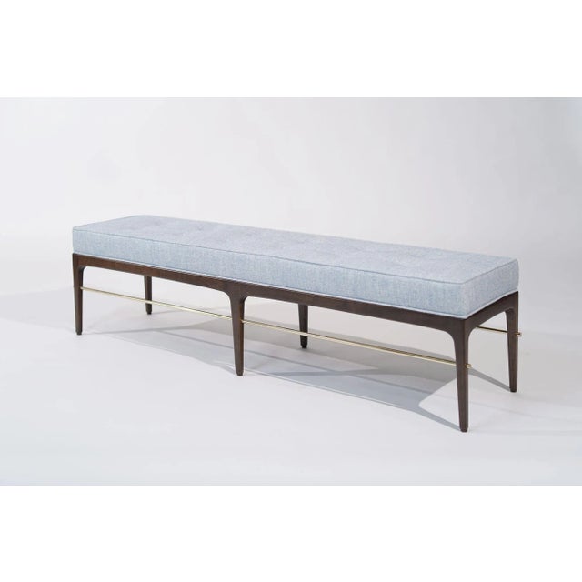 Linear Bench in Dark Walnut and Brass Series 72 by Stamford Modern ...