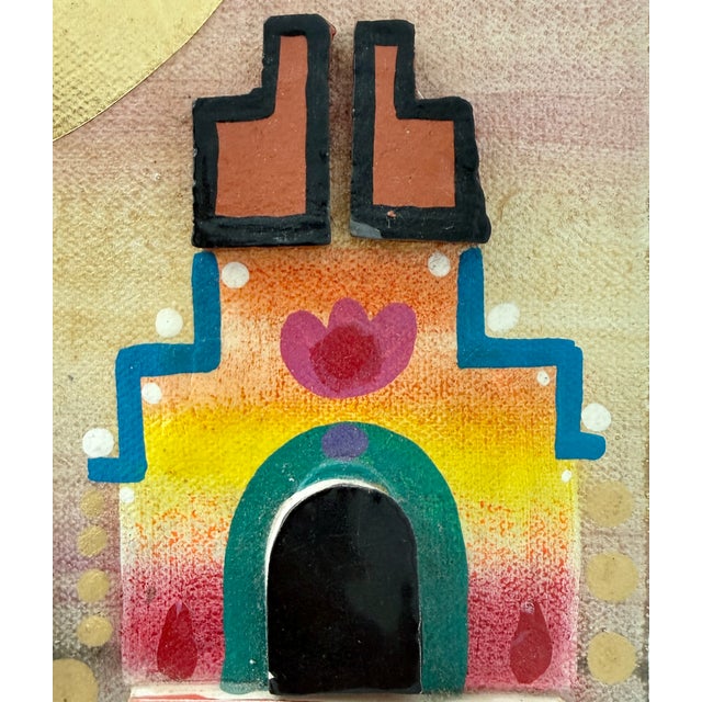 "Village With Sun" Monika Watson Mixed Media Collage Art Piece From ...