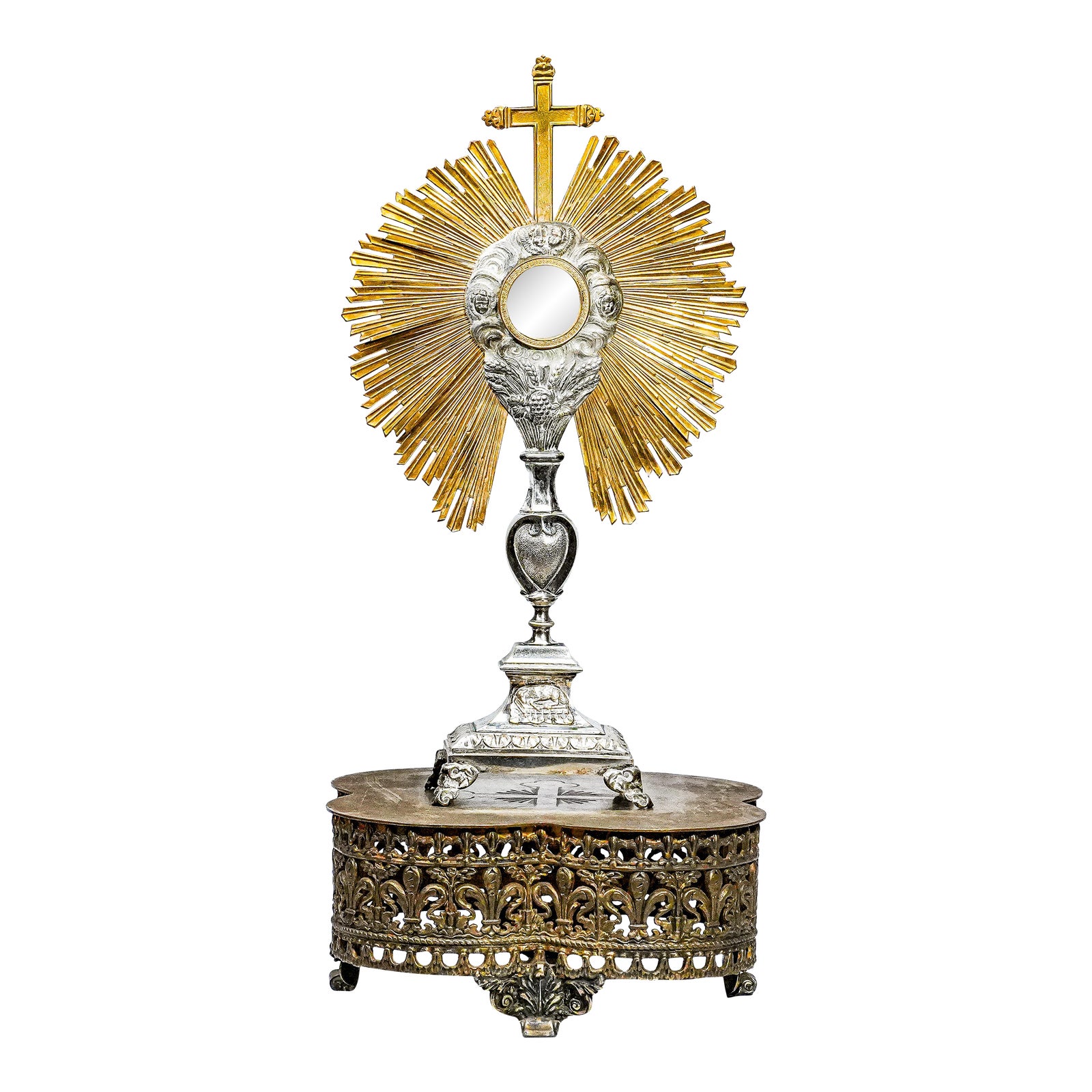 Stunning French Antique Catholic Christianity Monstrance With Brass ...