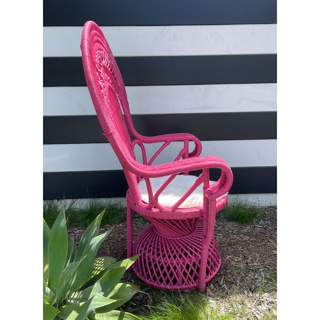 1970s Barbie Pink Peacock Chair | Chairish