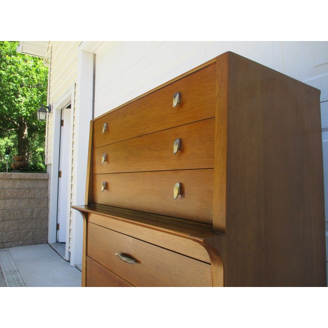 Drexel Profile John Van Koert Tall Six Drawer Dresser | Chairish