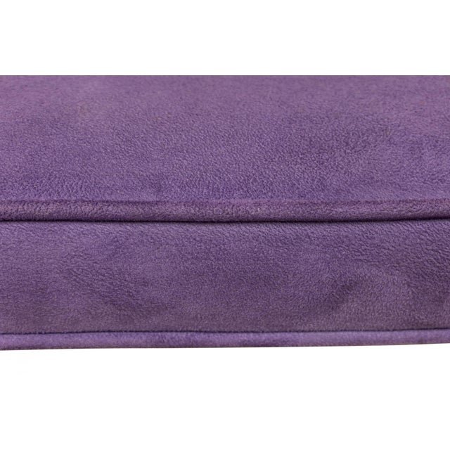Jens Risom Danish Mid-Century Purple Tufted Velour and Wood Floating ...