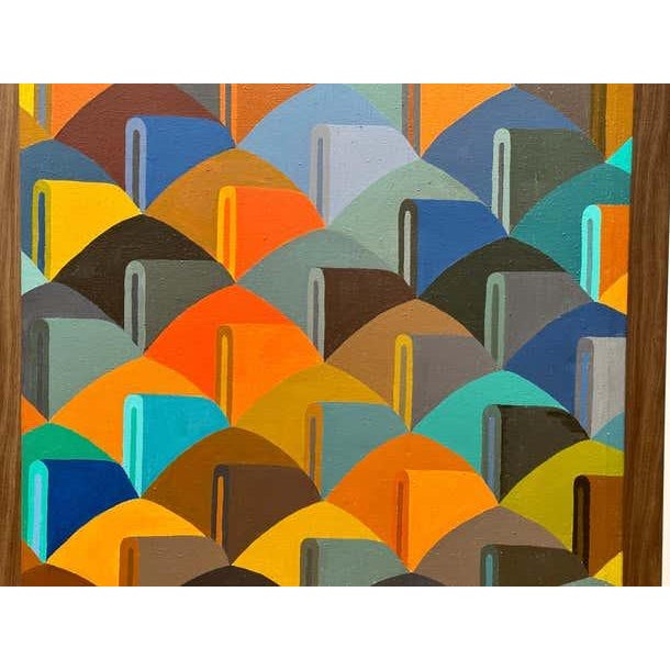 Colorful Abstract Oil Painting Not Signed | Chairish