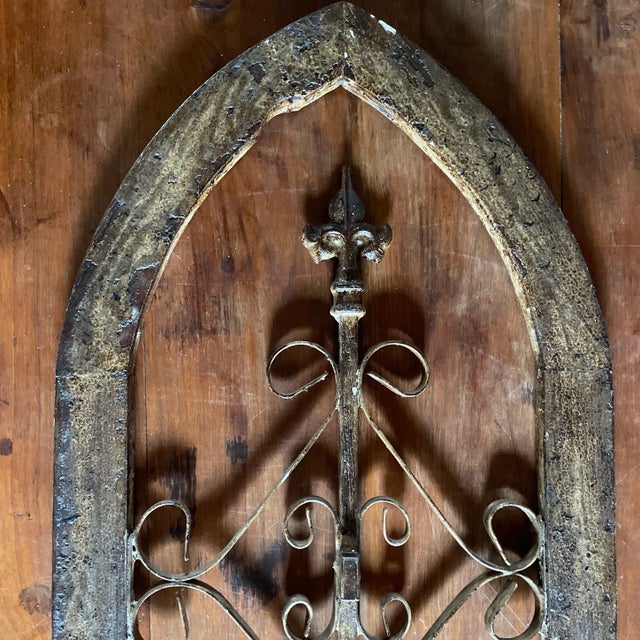 Antique Early 19th Century Wood Church Window Frame With Fleur De Lis ...