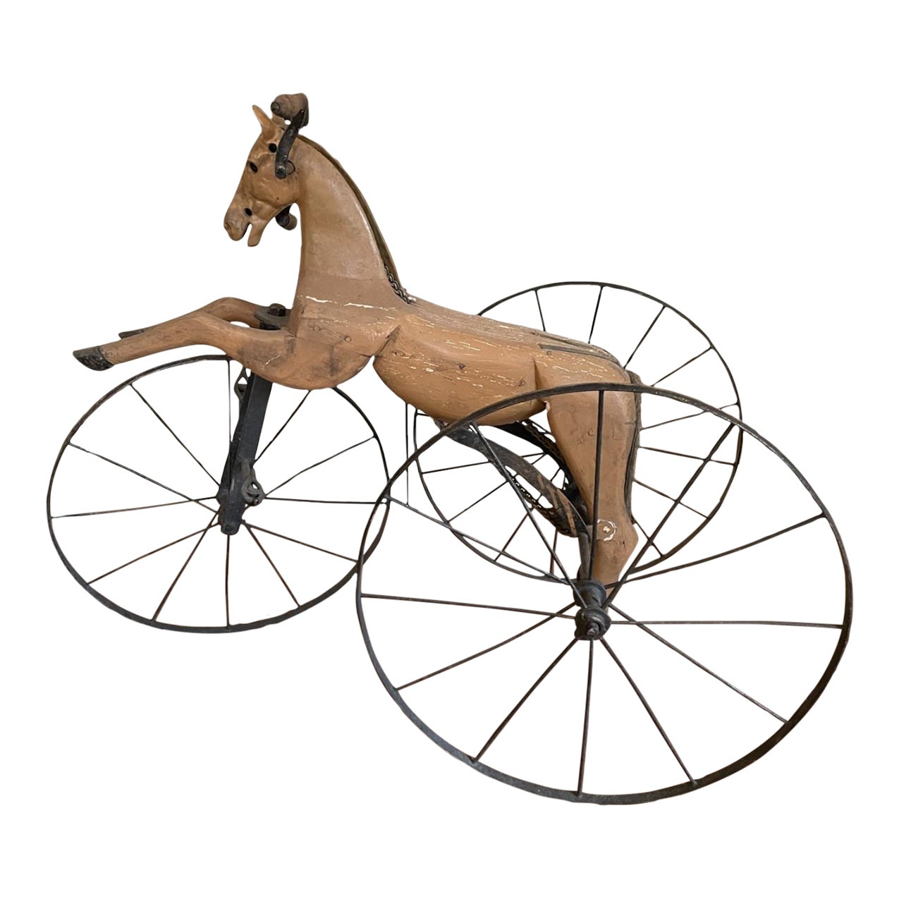 Antique French Velocipede Horse Tricycle | Chairish