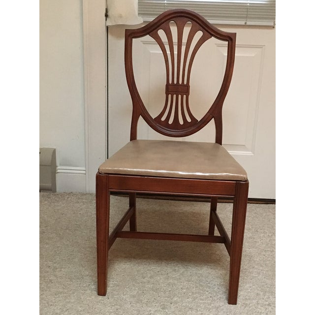 Drexel Solid Mahogany "Shield Back" Dining Chairs - Set of 6 | Chairish