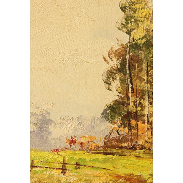 Vintage Impressionist European Farm Landscape Painting | Chairish