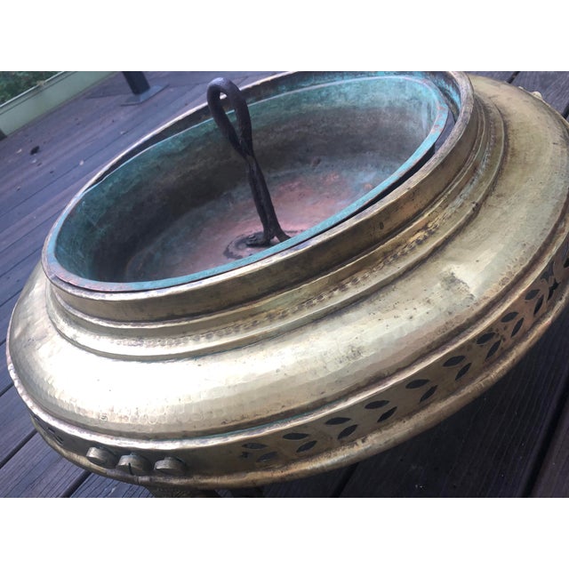 Antique Bronze, Brass, Copper, and Cast Iron Brazier Light Feature ...