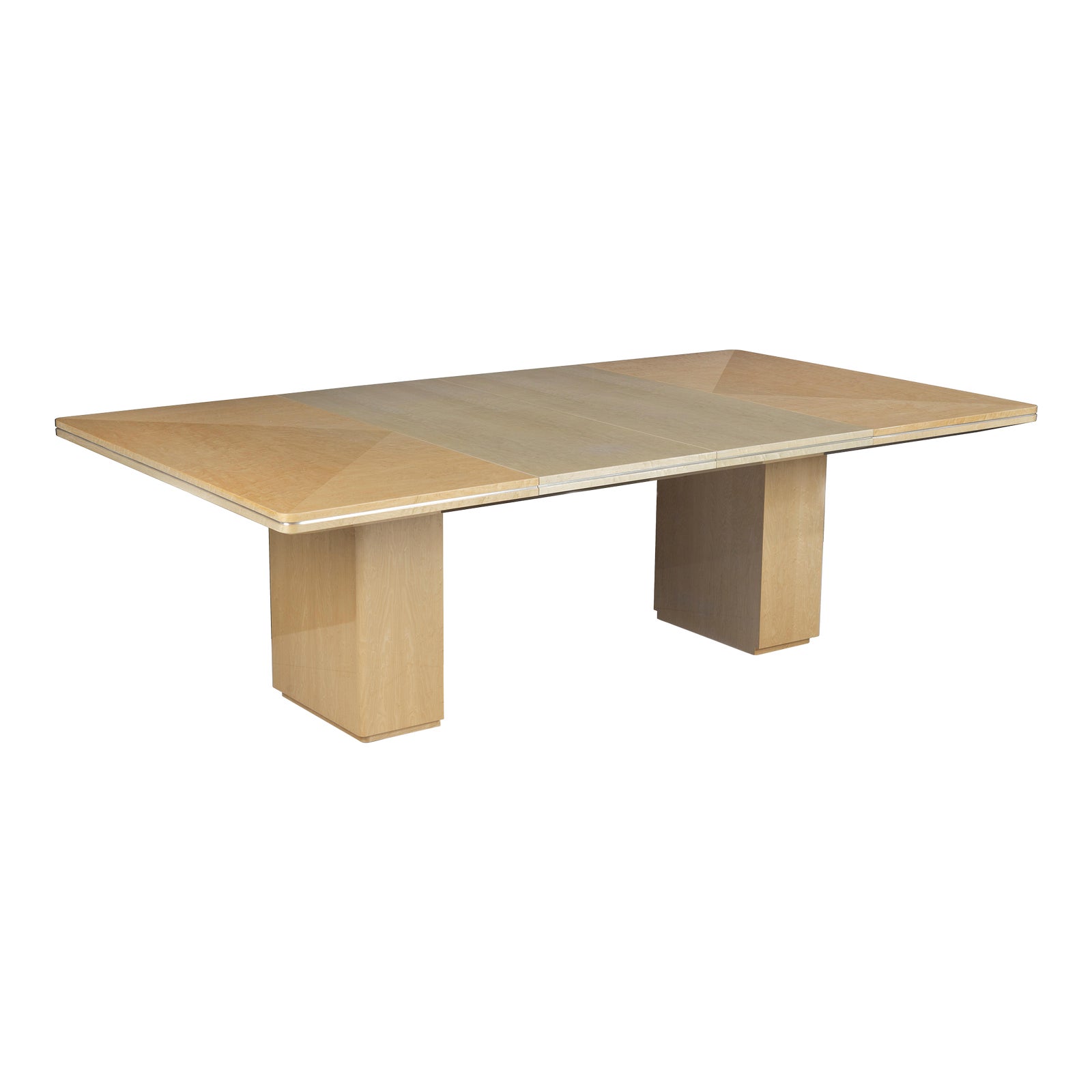 Custom Contemporary Two Tone Dining Table. | Chairish