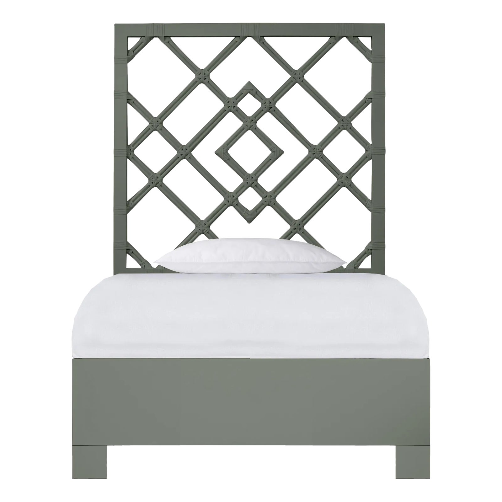 Darien Standard Bed Twin, Evergreen | Chairish